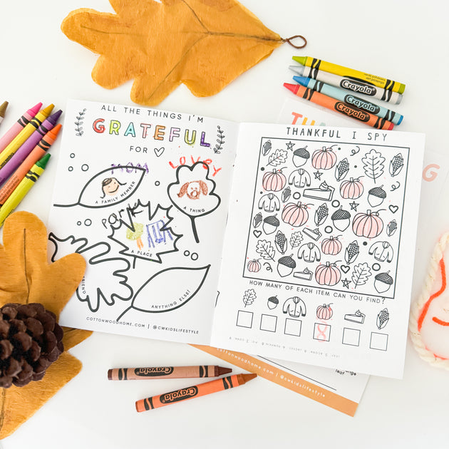 Thanksgiving Activity Set with Scavenger Hunt – Cottonwood Home