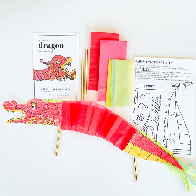 Chinese New Year Dragon Craft Paper Bag