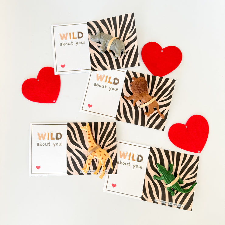 Safari Valentine Card Kit - 12 count – Cottonwood Home